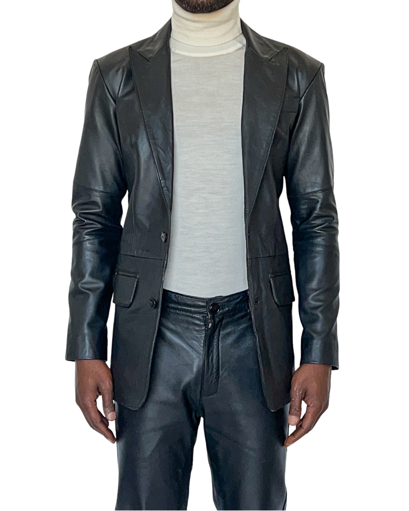 Malcolm Black Leather Suit – WELTHĒ NYC
